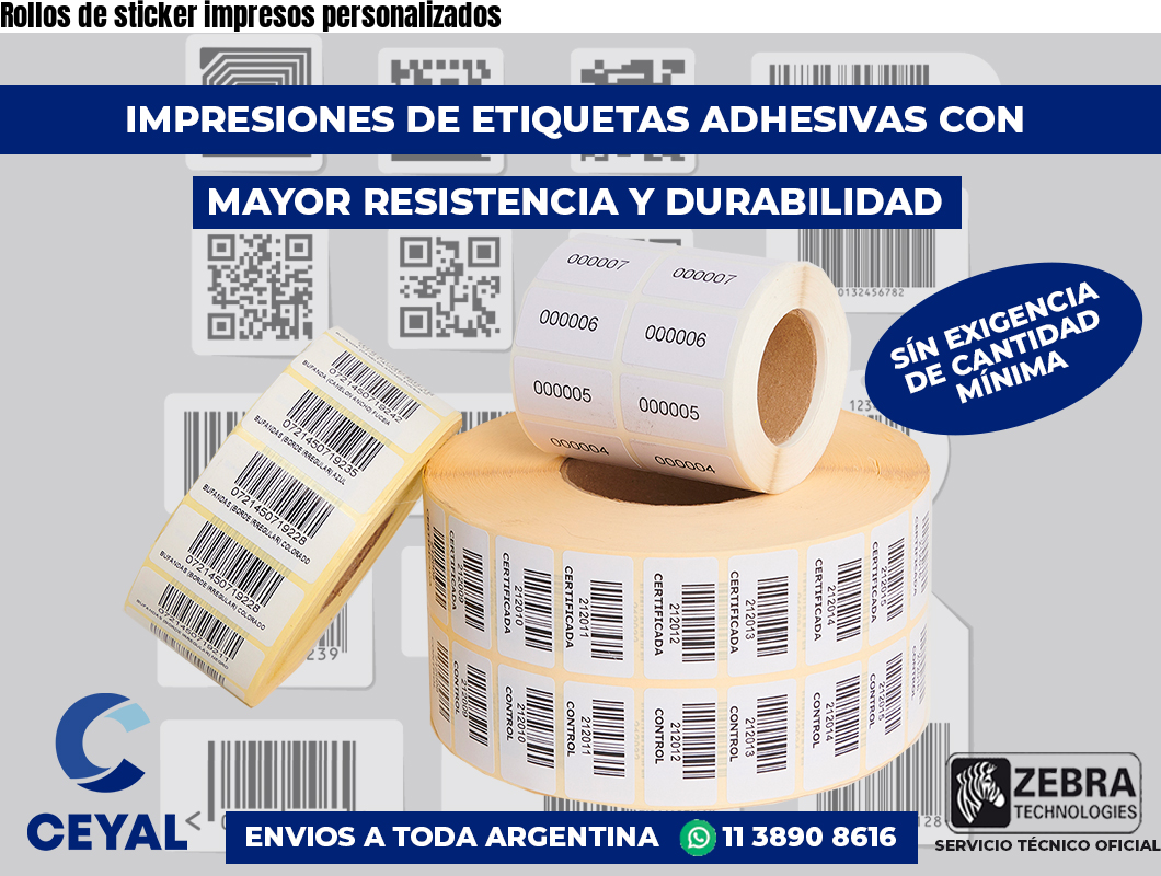 Rollos de sticker impresos personalizados | Ribbon Argentina