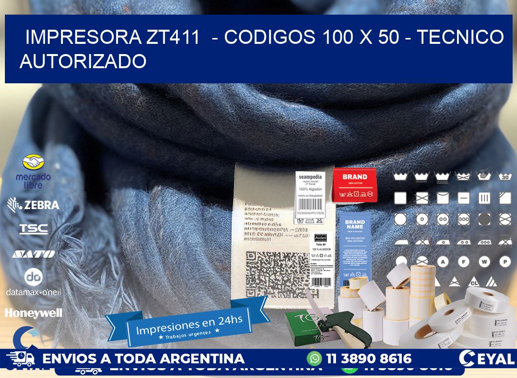 IMPRESORA ZT411 – CODIGOS 100 x 50 – TECNICO AUTORIZADO | Ribbon Argentina